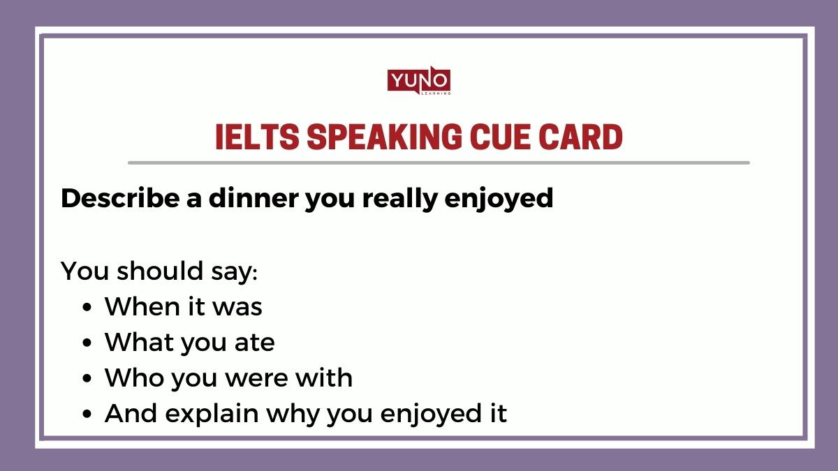 IELTS Speaking Task Cue Card ion With Sample Answer On Food 